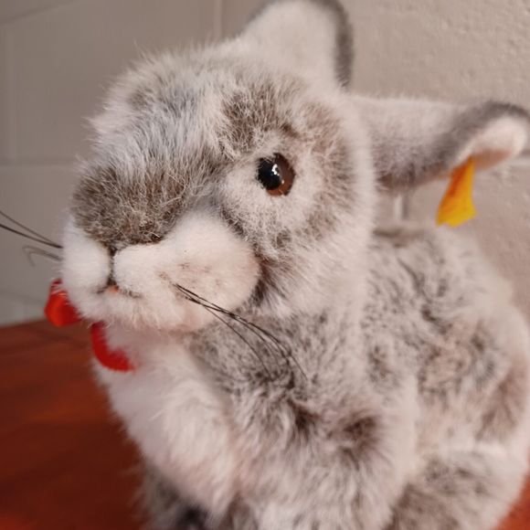 Steiff | Toys | Vintage Steiff Rabbit Topsi 7809 Made In Germany Gray ...
